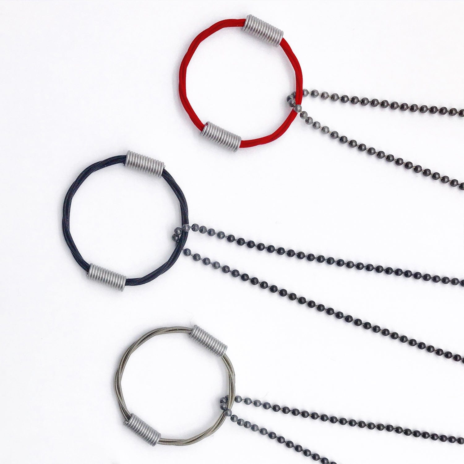 BALL & CHAIN NECKLACE - BLACK – Strung